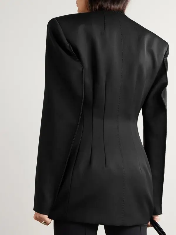 Wardrobe.NYC Rhw Double-breasted Twill Mini Dress - Black
