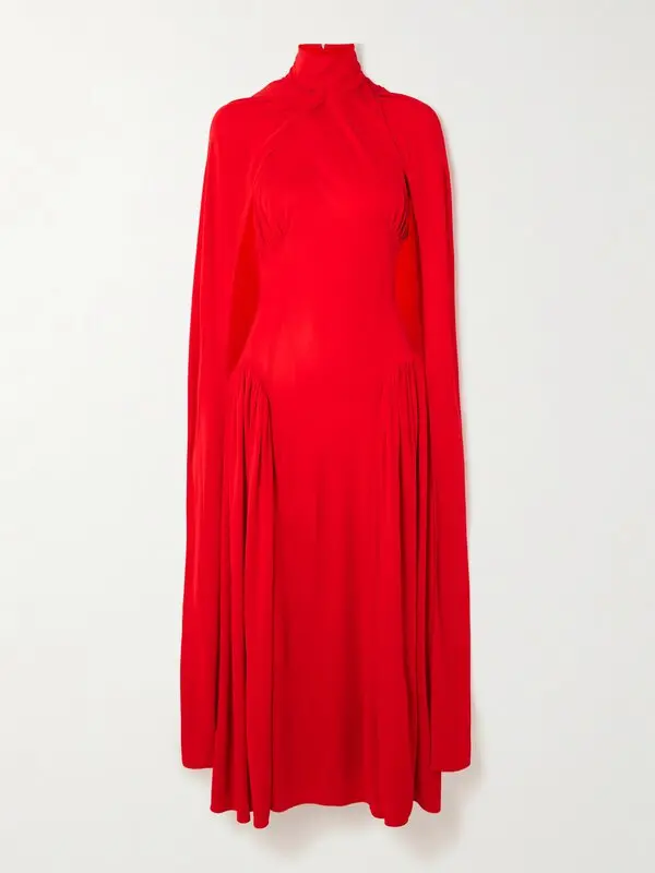 16Arlington Rao Cape-effect Stretch-jersey Midi Dress