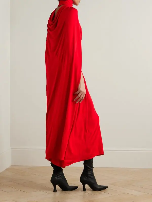 16Arlington Rao Cape-effect Stretch-jersey Midi Dress
