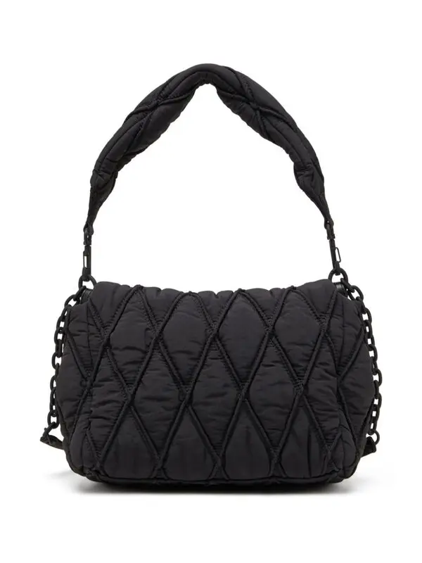 DIESEL® Charm-d Shoulder Bag In Quilted Nylon - Black