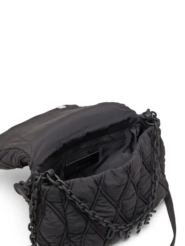 DIESEL® Charm-d Shoulder Bag In Quilted Nylon - Black