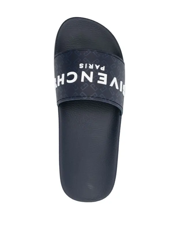Givenchy Monogram Slide Sandals - Blue