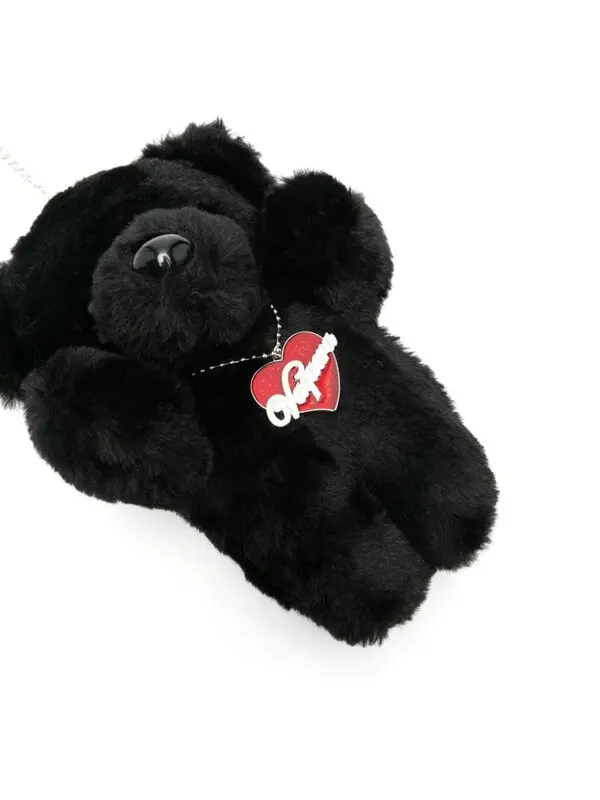 Vaquera Teddy Bear Keychain In Black - 10% Off | Editorialist