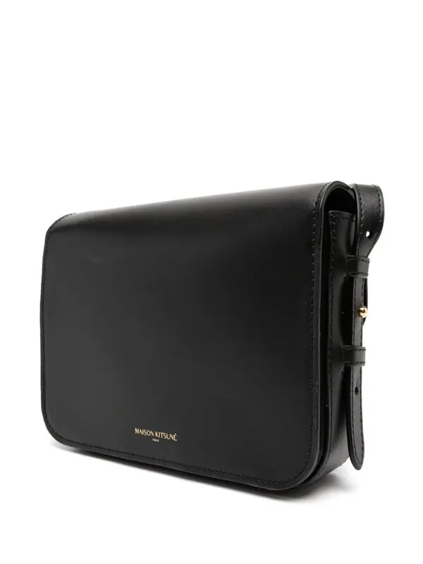 Maison Kitsuné Foldover Shoulder Bag - Black