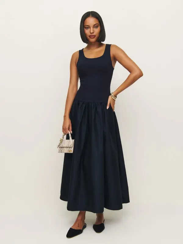 Reformation Verdona Maxi Dress In Navy - 30% Off | Editorialist