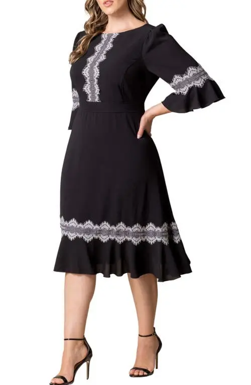 KIYONNA Villa Lace-trim Cocktail Dress