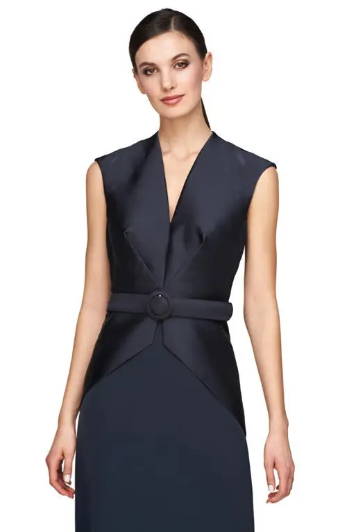 KAY UNGER Bronwyn Belted Column Gown