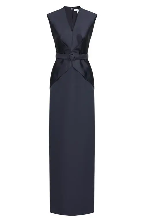 KAY UNGER Bronwyn Belted Column Gown