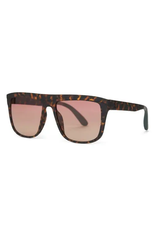 Toms Jett 58mm Shield Sunglasses - Matte Blonde Tortoise W Violet