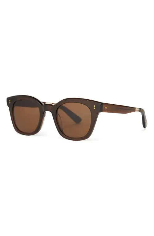 Toms Rome 49mm Square Sunglasses - Cacao Crystal/ Solid Brown