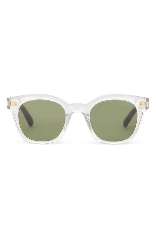 Toms Rome 49mm Square Sunglasses - Vintage Crystal/ Bottle Green