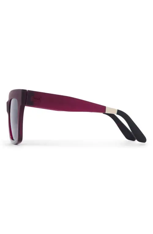 Toms Adelaide 52mm Gradient Square Sunglasses - Midnight Plum Crystal Fade