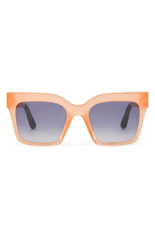 Toms Adelaide 52mm Gradient Square Sunglasses - Peach Crystal Fade / Blue