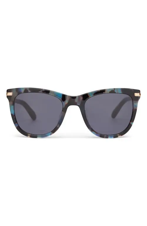 Toms Victoria 53mm Square Sunglasses - Pacific Blue Tortoise/ Shiny