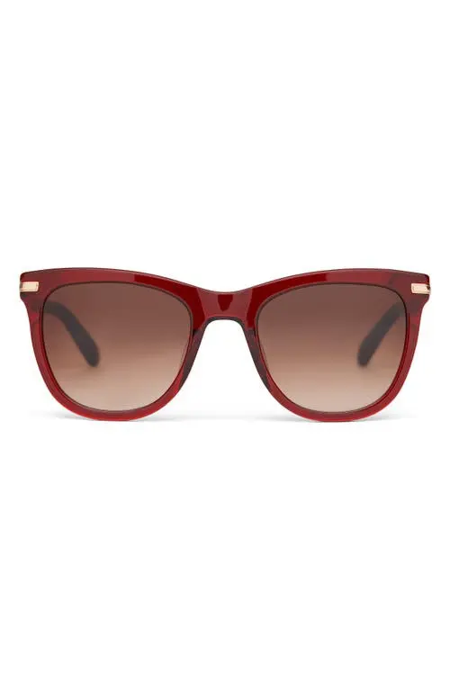Toms Victoria 53mm Square Sunglasses - Rosewood Crystal/ Shiny Gold