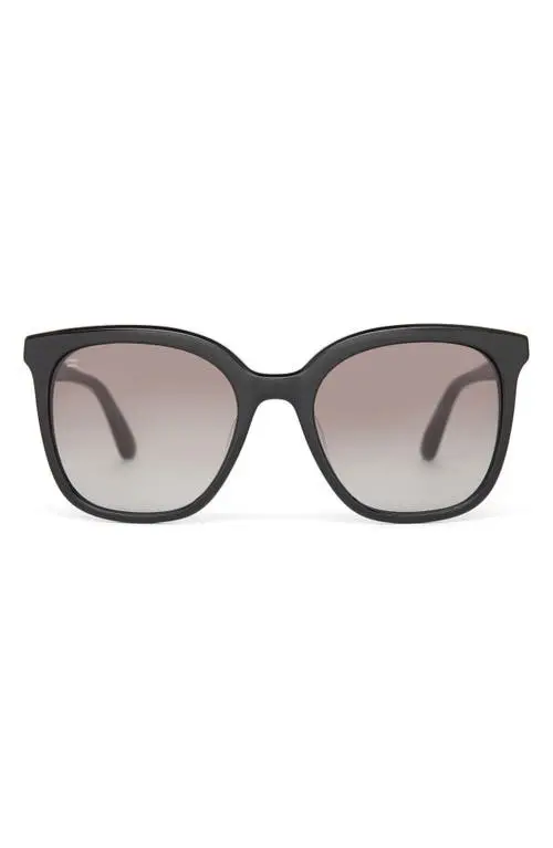 Toms Charmaine 54mm Square Sunglasses - Shiny Black/ Dark Grey