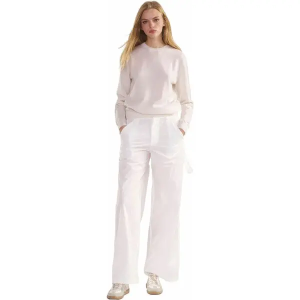 Cynthia Rowley Elea Wool Cashmere Sweater - White