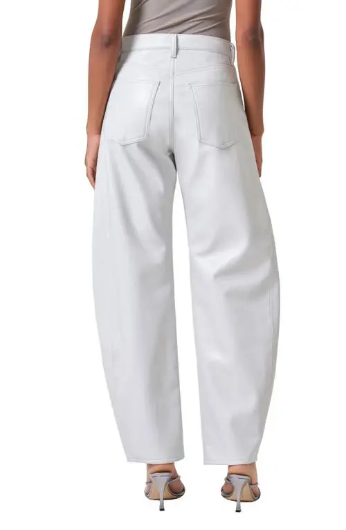 AGOLDE Luna Pieced High-waist Barrel-leg Leather-blend Pants