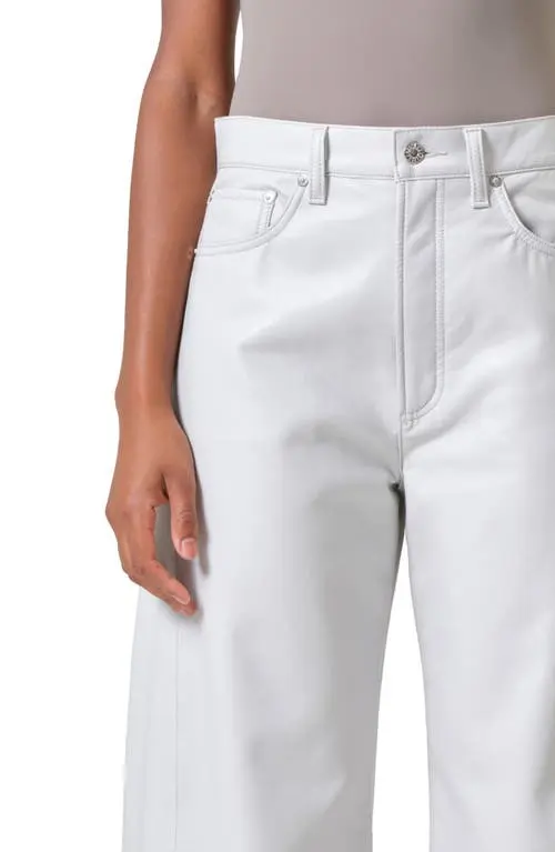AGOLDE Luna Pieced High-waist Barrel-leg Leather-blend Pants