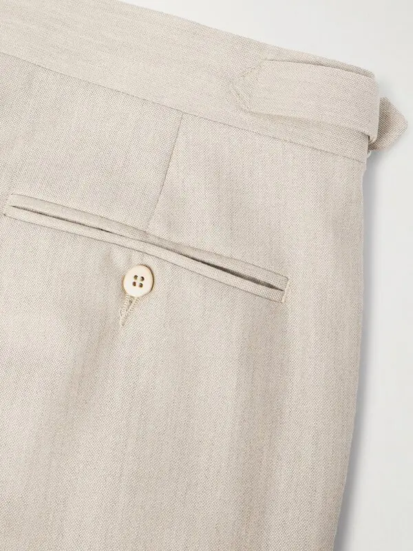 STOFFA Straight-leg Pleated Cashmere Trousers