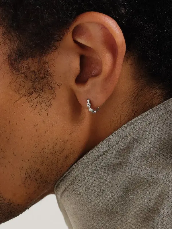 Hoorsenbuhs 18-karat White Gold Diamond Single Hoop Earring