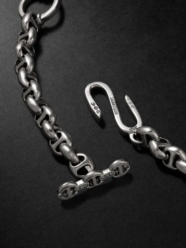 Hoorsenbuhs Open-link™ Sterling Diamond Wallet Chain - Silver