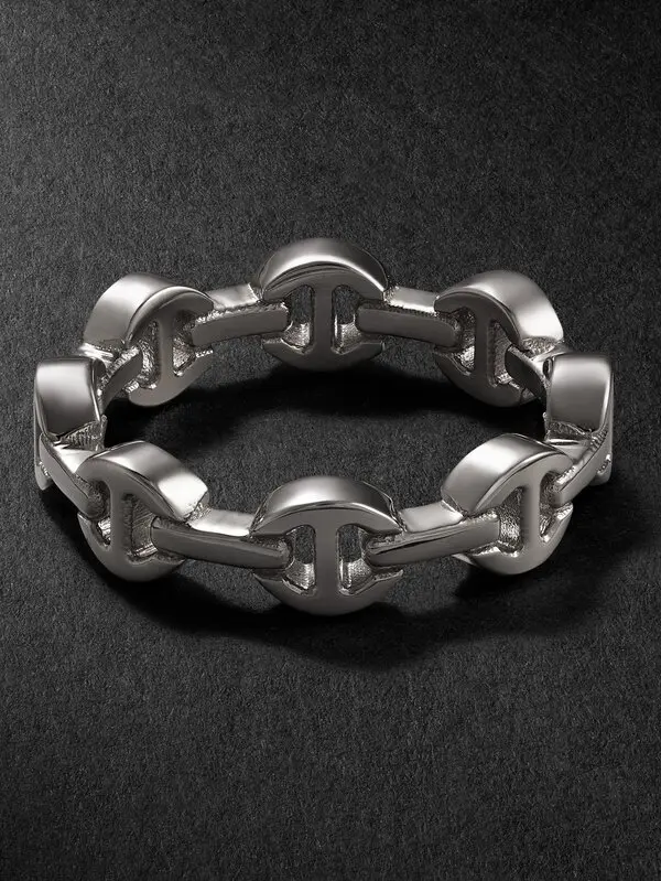 Hoorsenbuhs Dame Tri-link 18-karat White Gold Ring