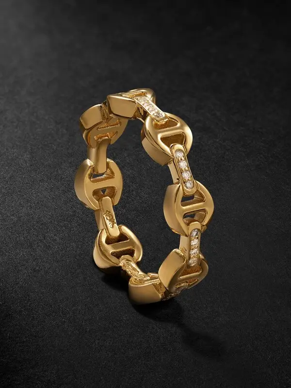 Hoorsenbuhs Dame Tri-link 18-karat Diamond Ring - Gold