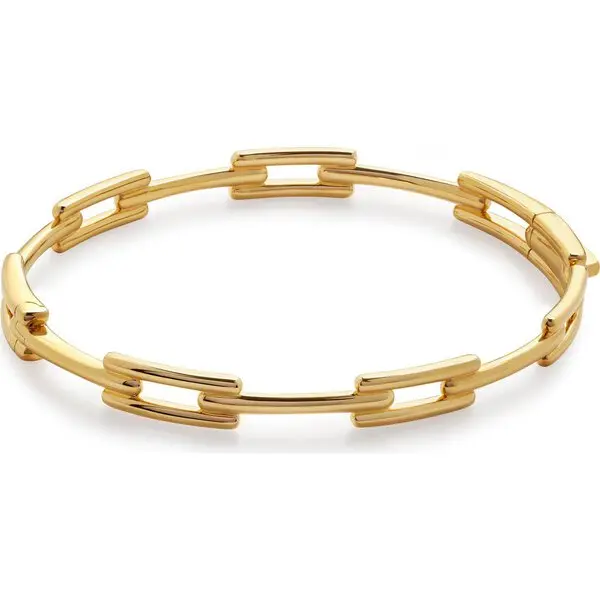 Monica Vinader Signature Link Bangle Bracelet - 18k Gold Vermeil