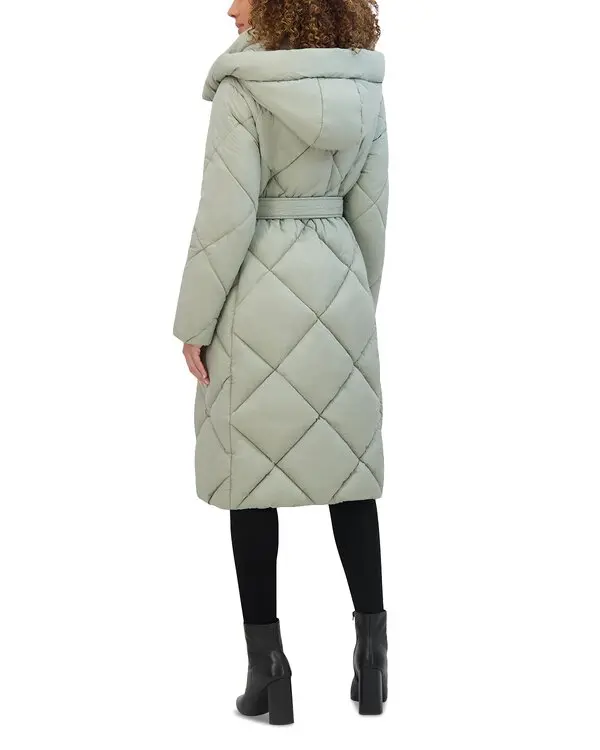 KENNETH COLE Hooded Puffer Coat - Sage