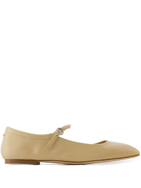 AeydĒ Leather Ballerina Shoes - Neutrals