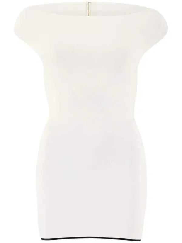 Jacquemus La Mini Robe Maille Noiva Dress - White
