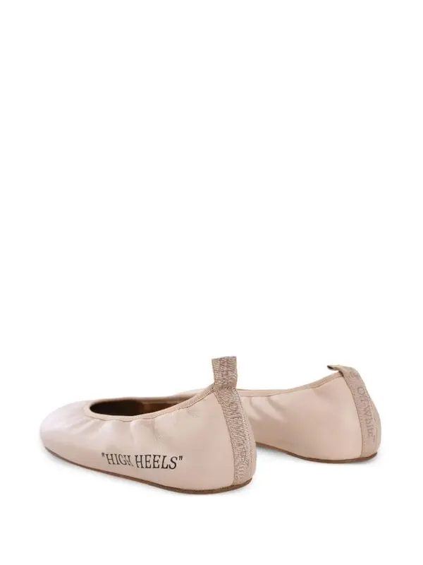 Off-White Leather Ballerinas