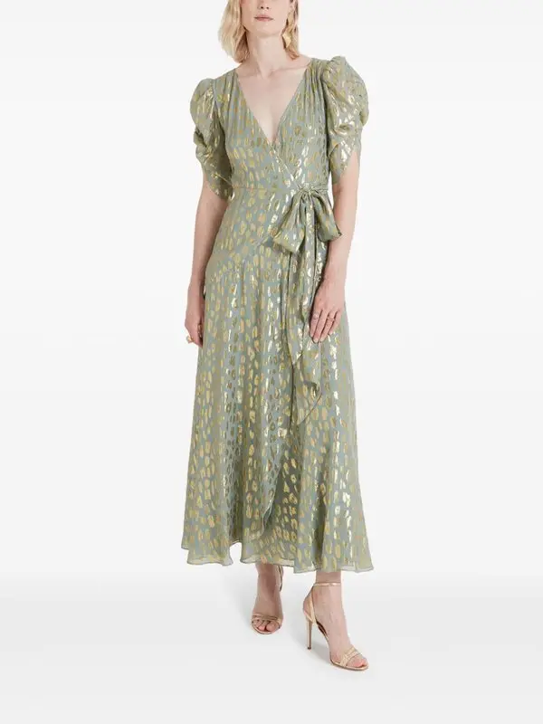 jacquard knitted maxi dress Retori Lurex Jacquard Knit Long Dress in Viscose