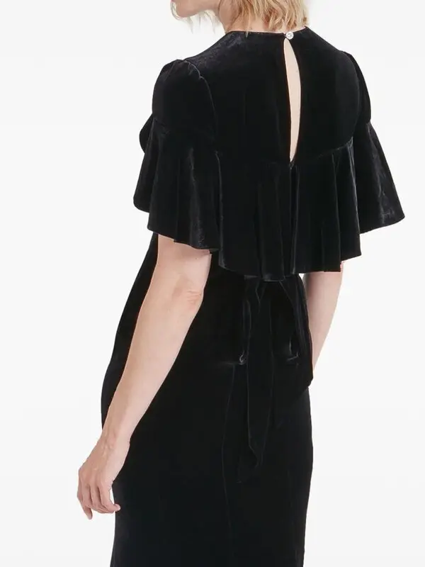 TEMPERLEY LONDON Ashcombe Velvet Midi Dress