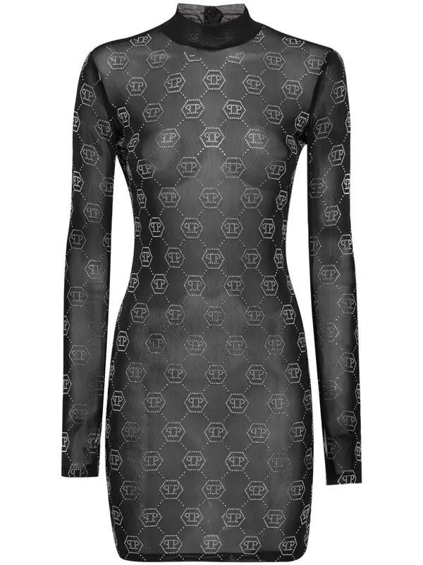 Philipp Plein Monogram Tulle Dress