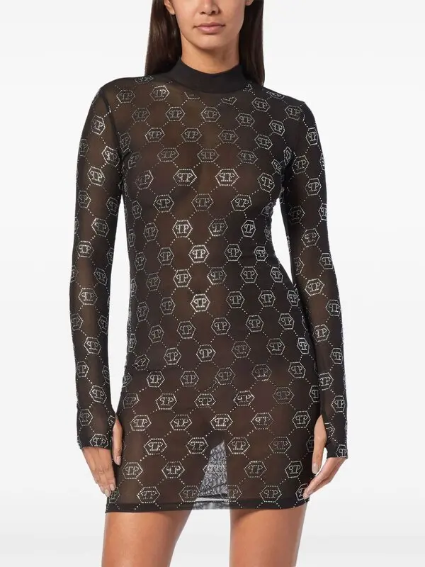 Philipp Plein Monogram Tulle Dress