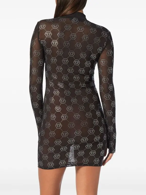 Philipp Plein Monogram Tulle Dress