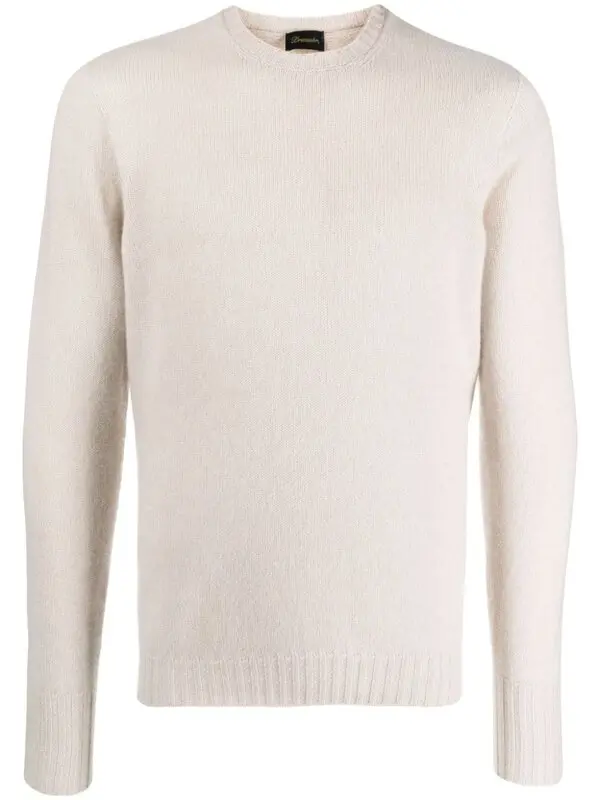 DRUMOHR Crew-neck Cashmere Jumper - Neutrals