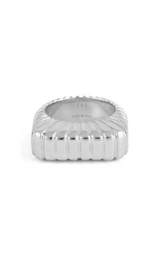 IVI Gaia Rhodium-plated Signet Ring