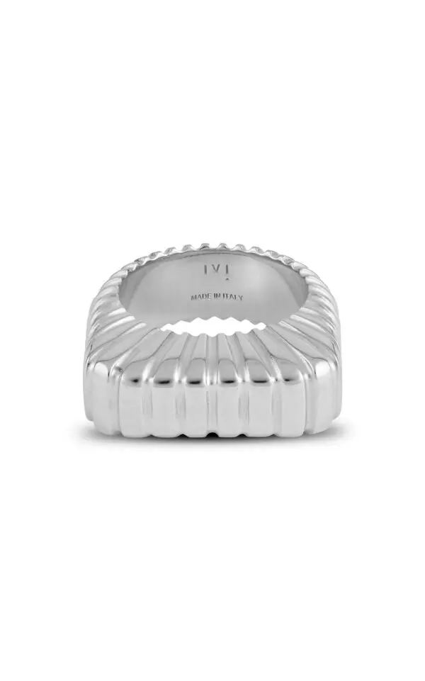 IVI Gaia Rhodium-plated Signet Ring