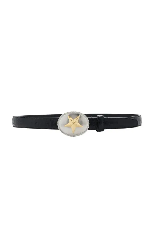 Ben-Amun Leather Belt - Black | Editorialist