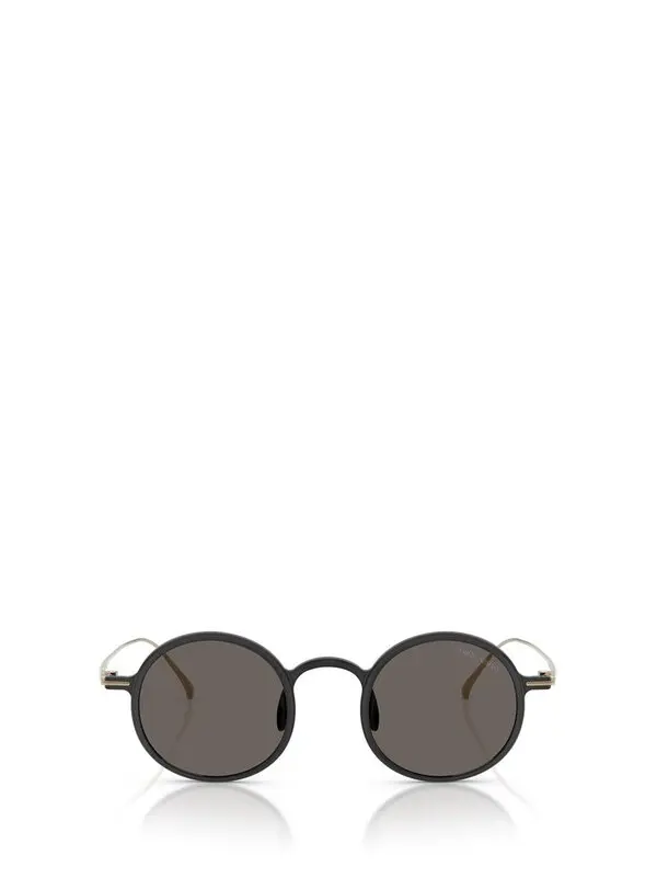 Giorgio Armani Round Frame Sunglasses - Matte Black