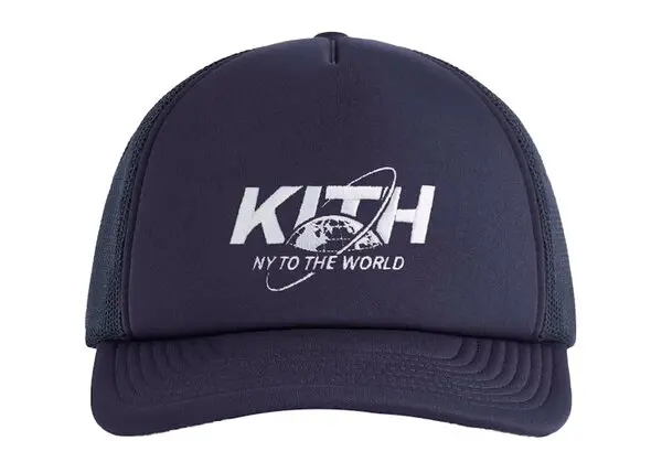 Kith Ny To The World Nolan Trucker Hat - Nocturnal