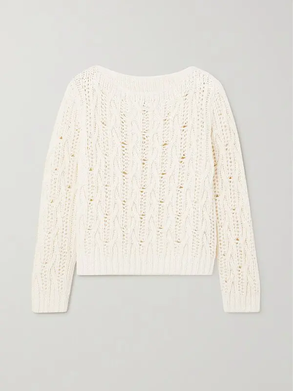 Loro Piana Cable-knit Cashmere-blend Sweater