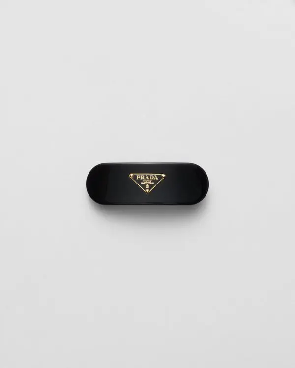 Prada Plexiglas Hair Clip - Black