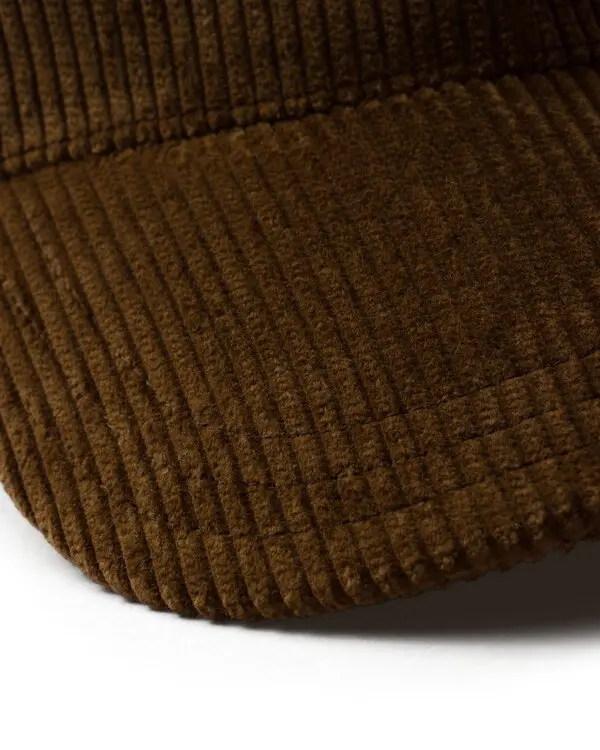 Prada Corduroy Baseball Cap - Brown