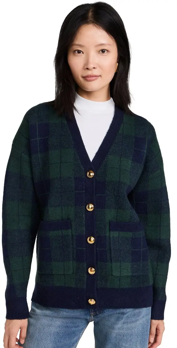 English Factory Check Cardigan