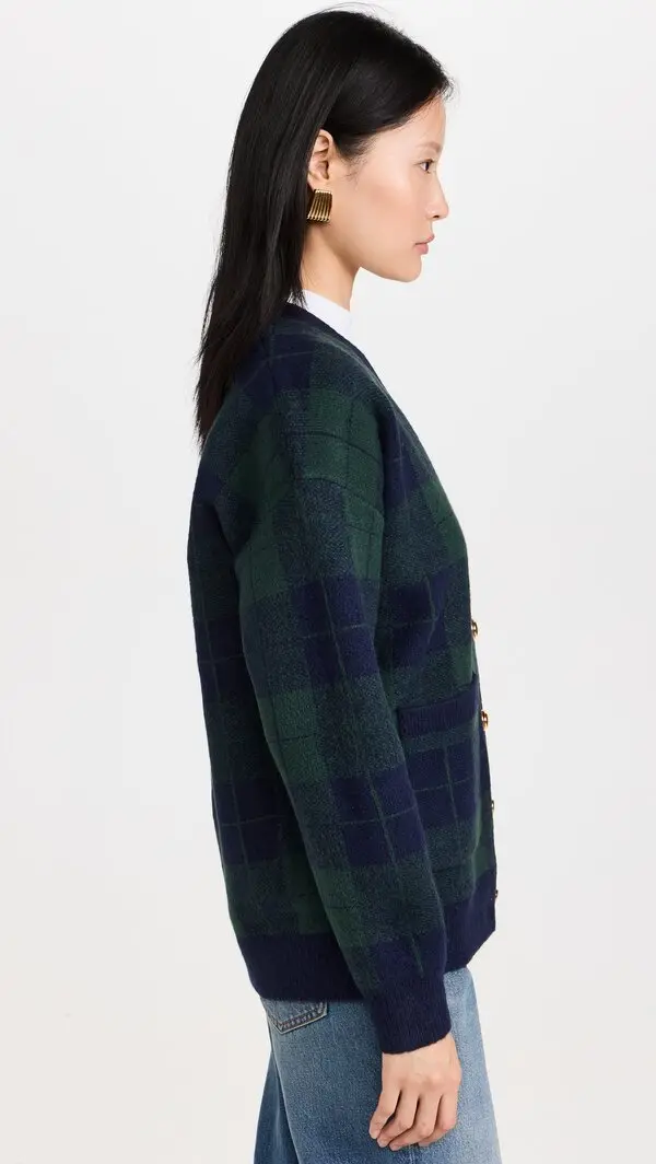 English Factory Check Cardigan