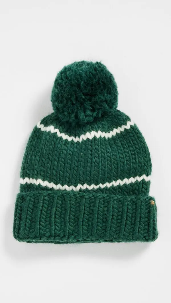Lele Sadoughi Jets Beanie - Green - 40% Off | Editorialist display picture 3